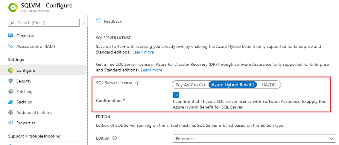 Change the license model for a SQL VM in Azure - SQL Server on Azure ... Change the license model for a SQL VM in Azure - SQL Server on Azure ...