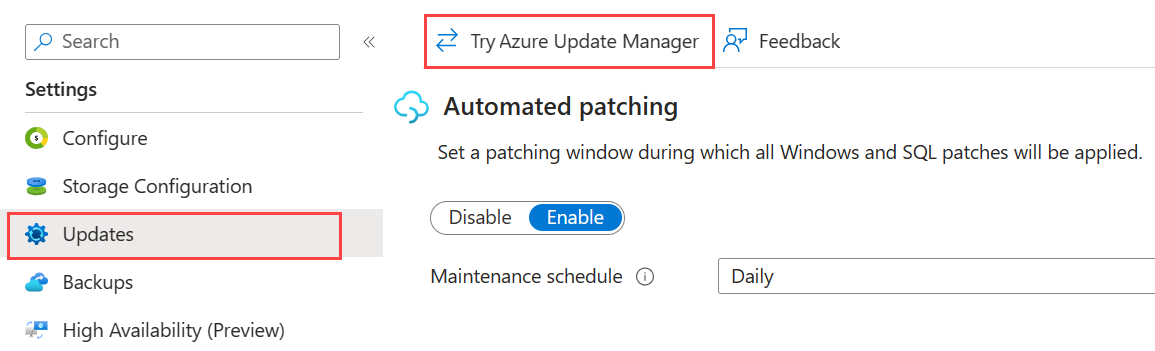 Manage Sql Vms In Azure By Using The Portal Sql Server On Azure Vms Microsoft Learn