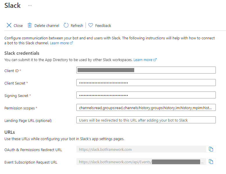 Connect a Bot Framework bot to Slack - Bot Service | Microsoft Learn Connect a Bot Framework bot to Slack - Bot Service | Microsoft Learn