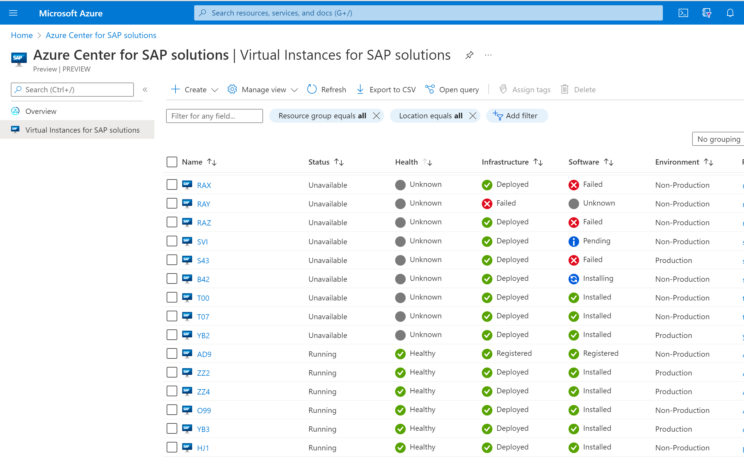 Monitor Sap System From The Azure Portal Preview Microsoft Learn
