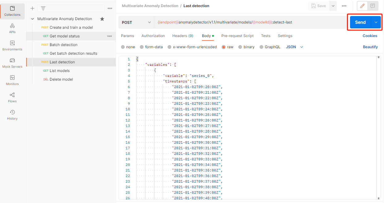 How To Run Multivariate Anomaly Detector Api Ga Version In Postman Azure Cognitive Services