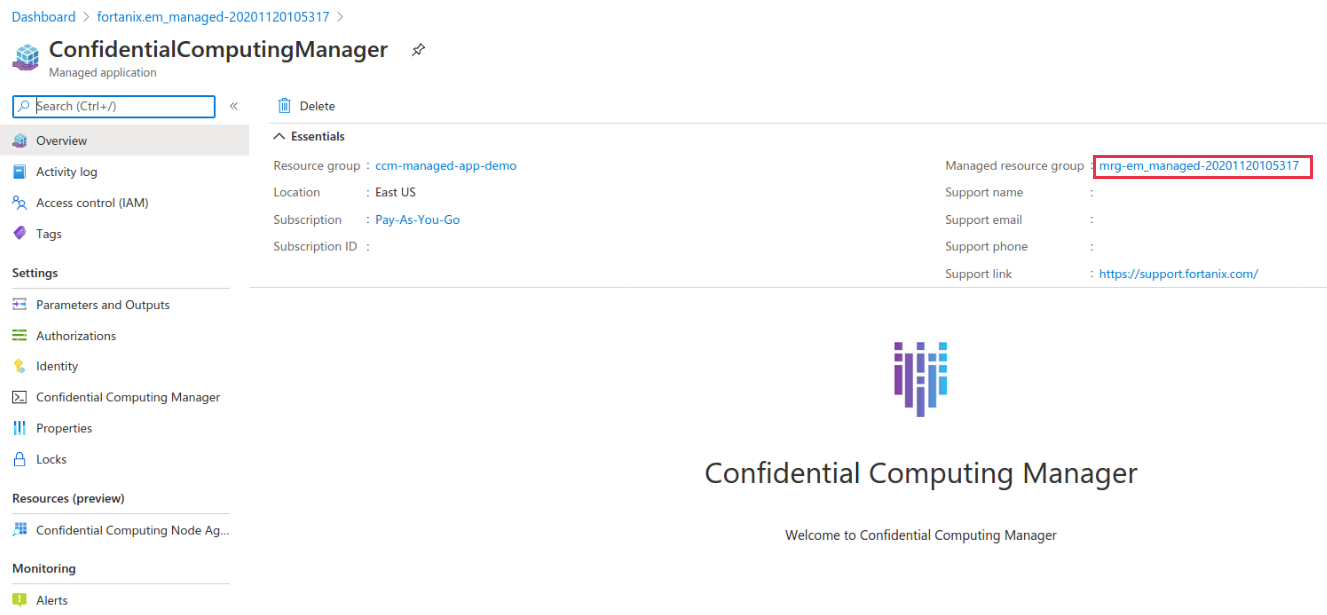 Fortanix Confidential Computing Manager in an Azure managed application ... Fortanix Confidential Computing Manager in an Azure managed application ...