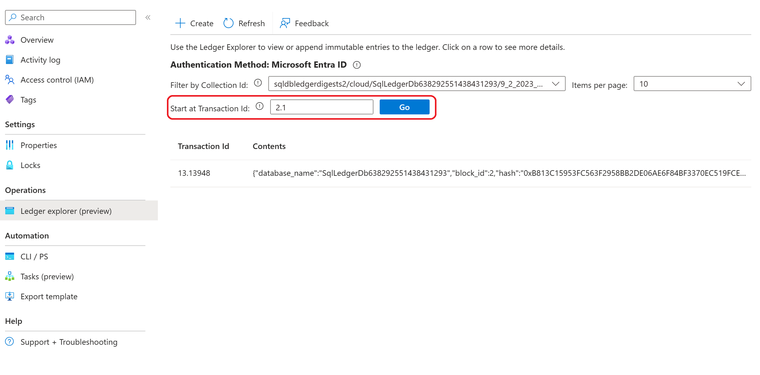 Use Ledger explorer to visually verify your transactions | Microsoft Learn Use Ledger explorer to visually verify your transactions | Microsoft Learn