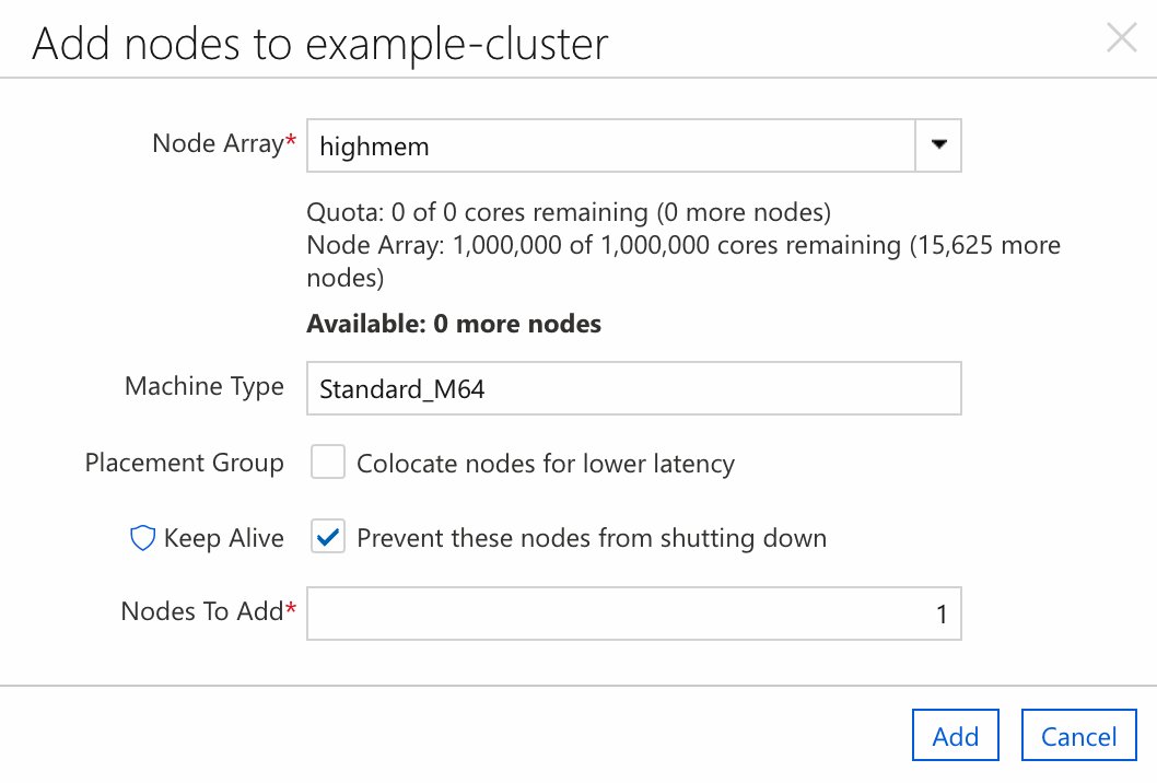 Add A Node Array Azure Cyclecloud Microsoft Learn