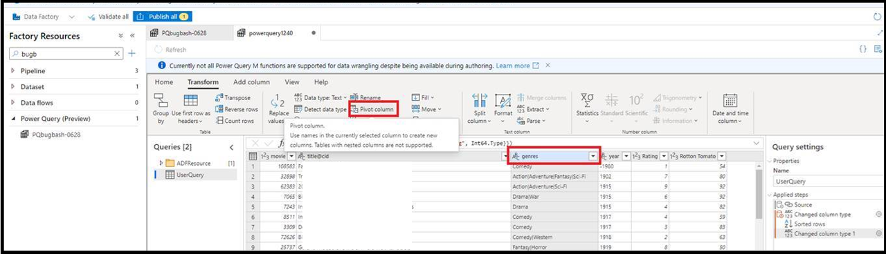 Data Wrangling Functions In Azure Data Factory Azure Data Factory Microsoft Learn