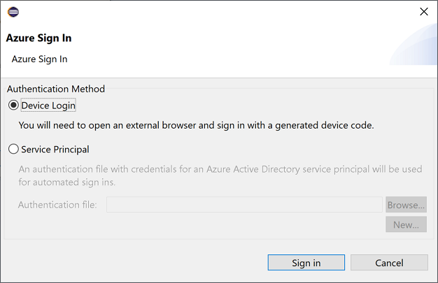 Sign In Instructions For The Azure Toolkit For Eclipse Java On Azure Microsoft Learn