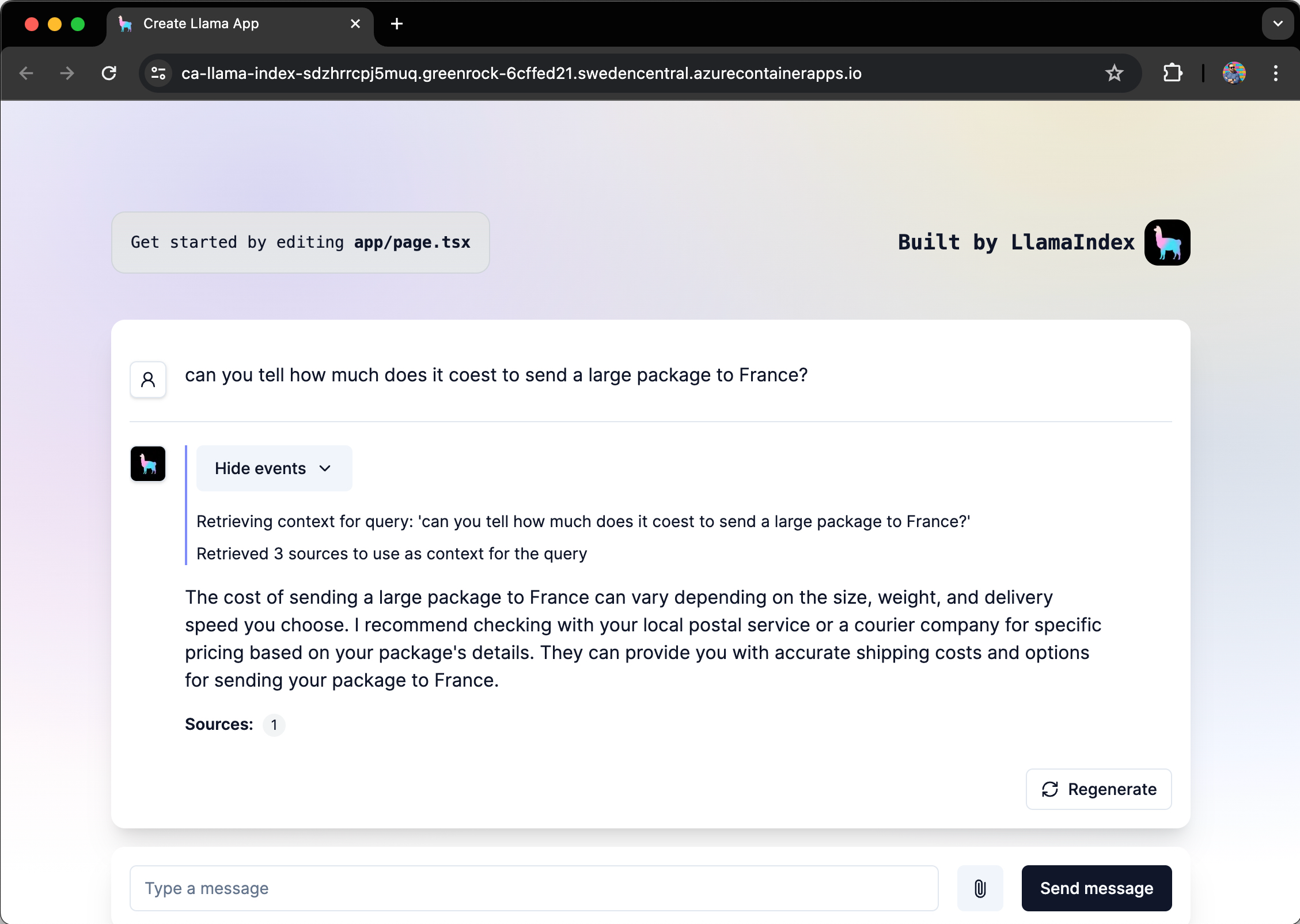 Get Started With Serverless Ai Chat Using Llamaindex Javascript On Azure Microsoft Learn
