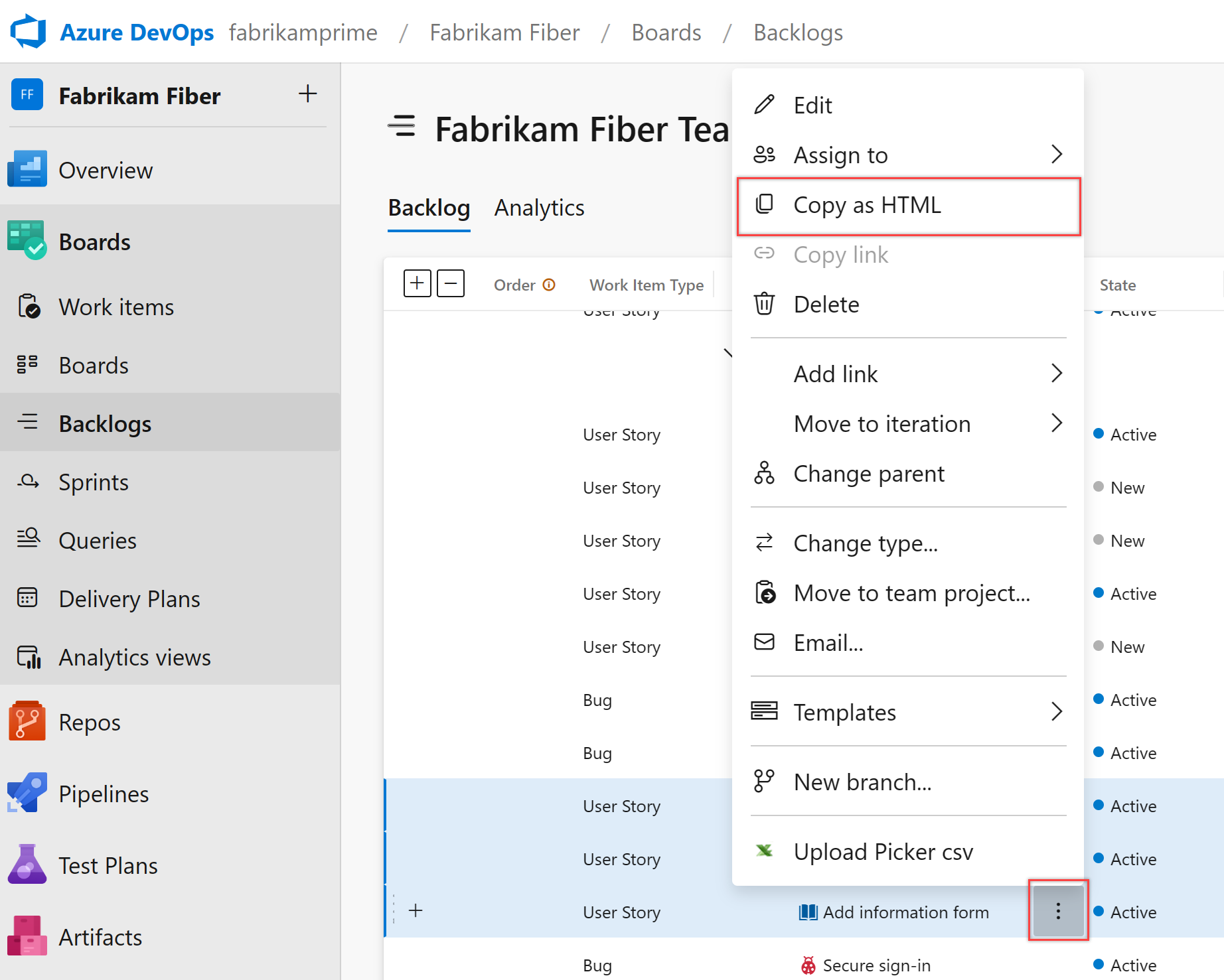 Copy or clone work items and more - Azure Boards | Microsoft Learn Copy or clone work items and more - Azure Boards | Microsoft Learn