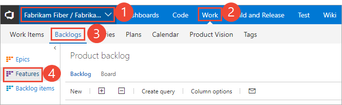 Define features and epics, organize backlog items - Azure Boards ... Define features and epics, organize backlog items - Azure Boards ...