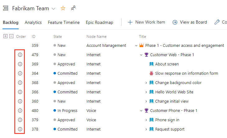 Organize your product backlog in Azure Boards - Azure Boards ... Organize your product backlog in Azure Boards - Azure Boards ...