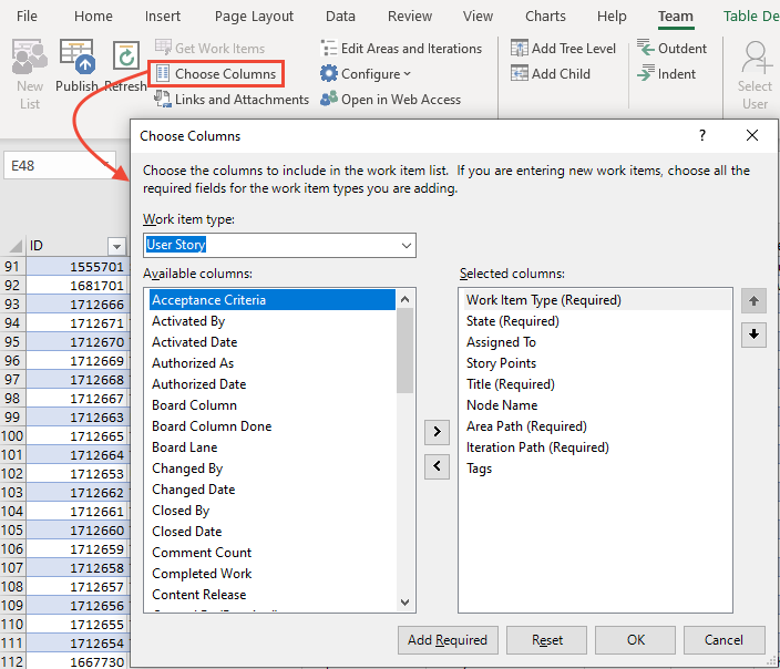 Modify Azure Boards Work Items In Bulk With Microsoft Excel Azure Boards Microsoft Learn