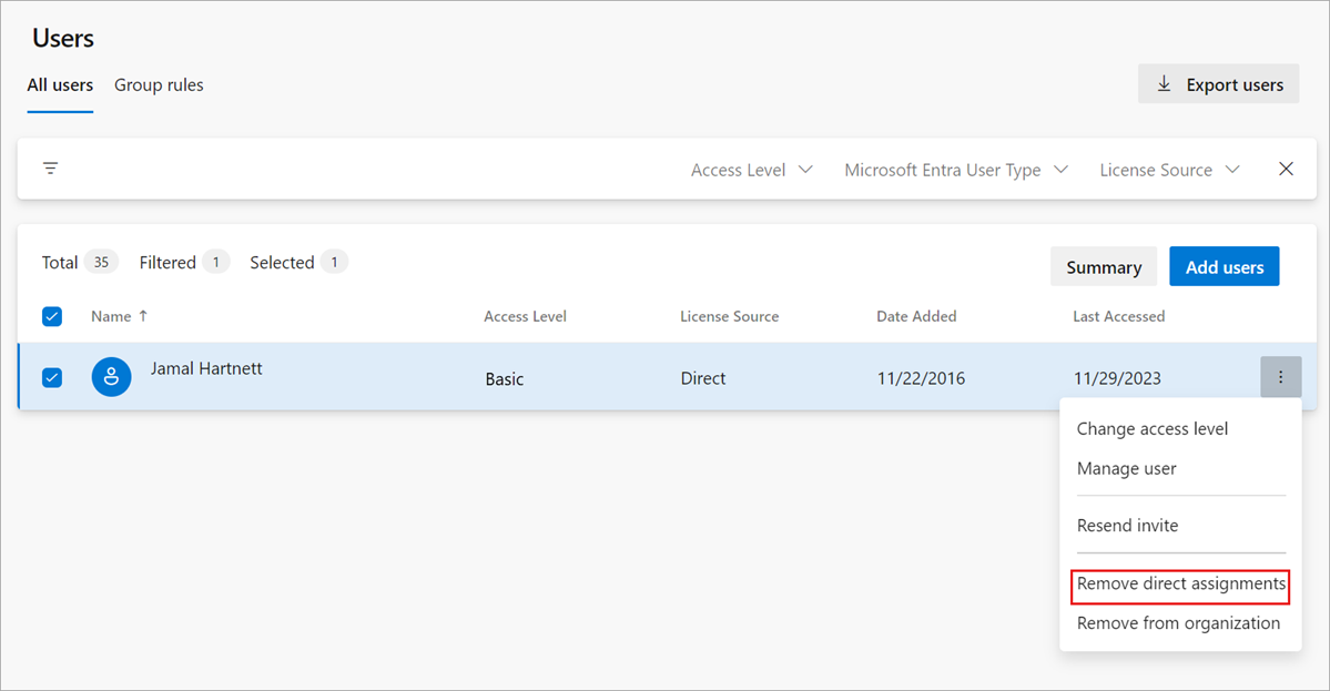 Add group rule, assign access levels - Azure DevOps Services ... Add group rule, assign access levels - Azure DevOps Services ...
