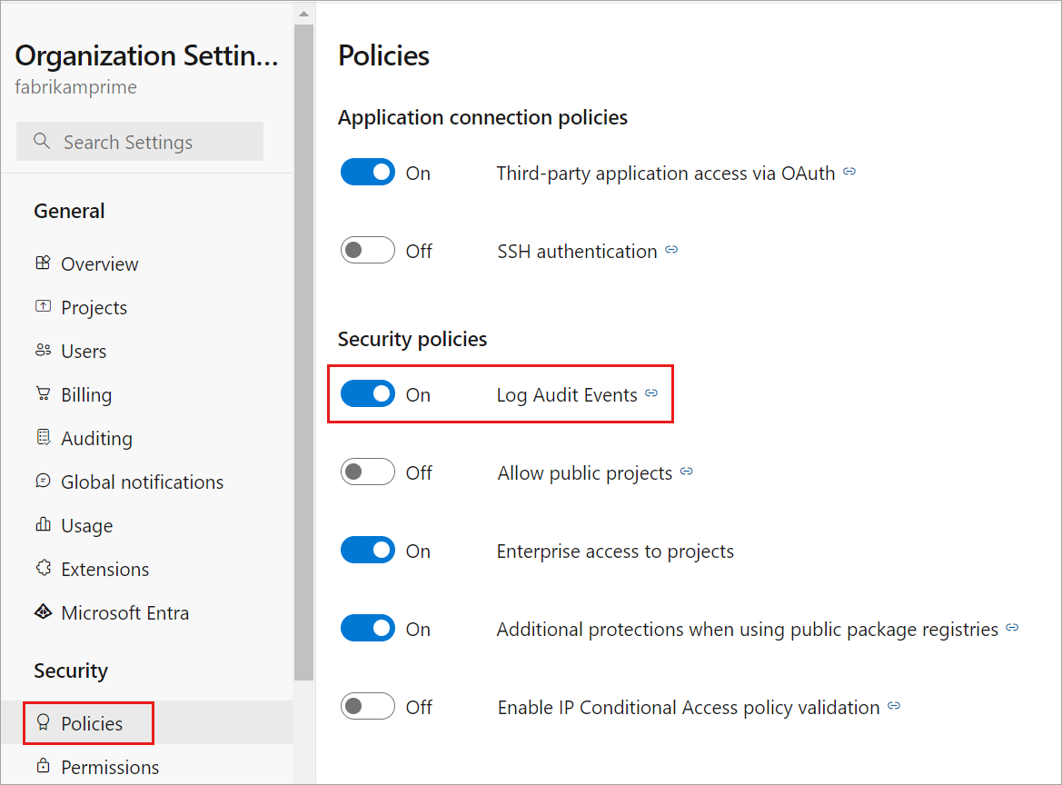 Access Export Filter Audit Logs Azure Devops Service Microsoft Learn