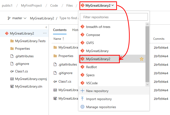 Switch project, repository, or team - Azure DevOps | Microsoft Learn Switch project, repository, or team - Azure DevOps | Microsoft Learn