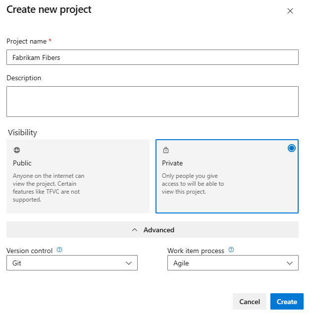 Create A Project Azure Devops Microsoft Learn