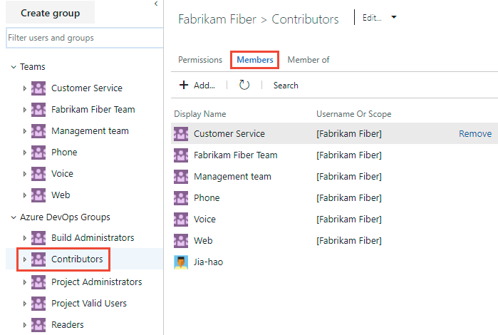 Add Users Or Groups To A Team Or Project Azure Devops Microsoft Learn