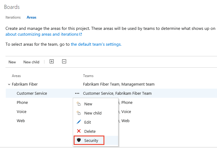 Set Permissions For Work Tracking Azure Devops Microsoft Learn