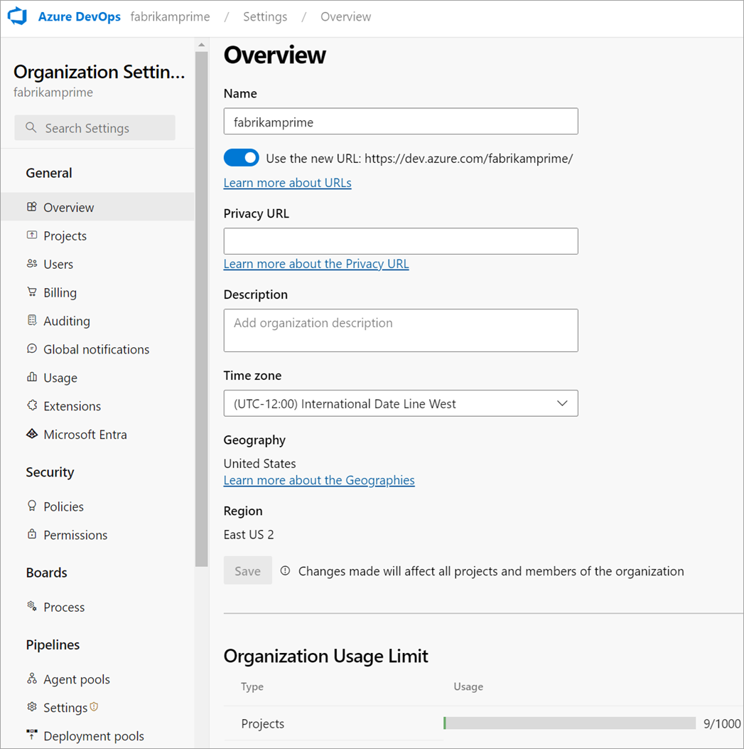 Settings Overview For Azure Devops Azure Devops Microsoft Learn