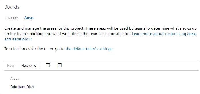Define Area Paths And Assign To A Team Azure Boards Microsoft Learn