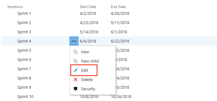 Define Iteration Paths And Configure Team Iterations Azure Boards Microsoft Learn