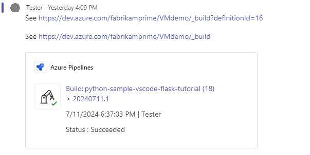 Integrate Microsoft Teams Azure Pipelines Microsoft Learn
