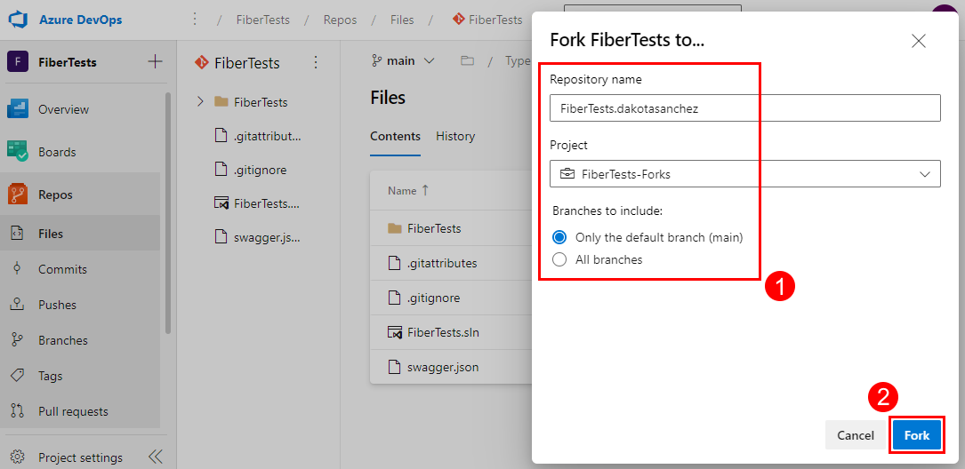 Fork your repository - Azure Repos | Microsoft Learn Fork your repository - Azure Repos | Microsoft Learn