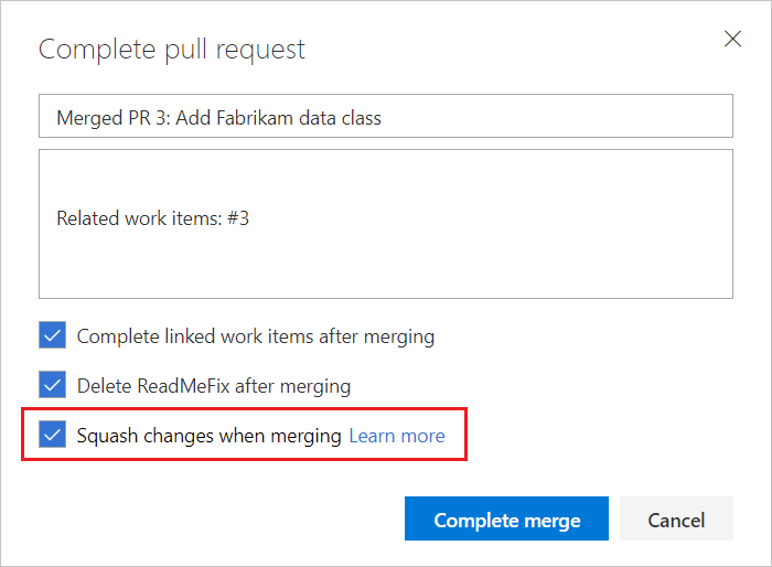 Merge strategies and squash merge - Azure Repos | Microsoft Learn Merge strategies and squash merge - Azure Repos | Microsoft Learn