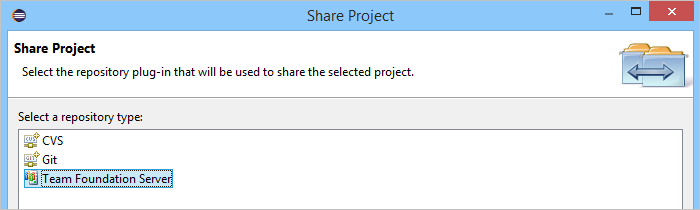 Share Your Code In Tfvc Using Eclipse Azure Repos Microsoft Learn
