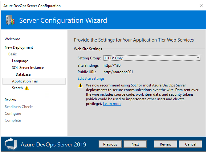 Install on a single server - Azure DevOps | Microsoft Learn Install on a single server - Azure DevOps | Microsoft Learn