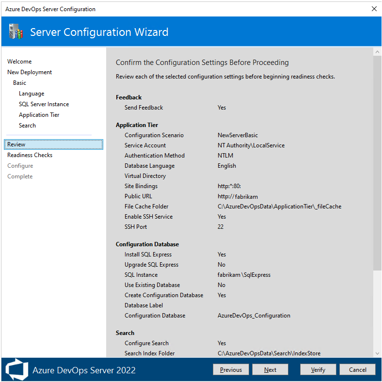 Install on a single server - Azure DevOps | Microsoft Learn Install on a single server - Azure DevOps | Microsoft Learn