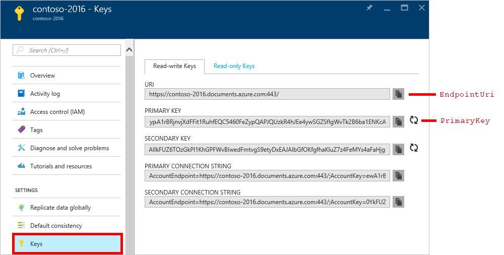 C Documentdb Net Client Using Connection String Stack Overflow