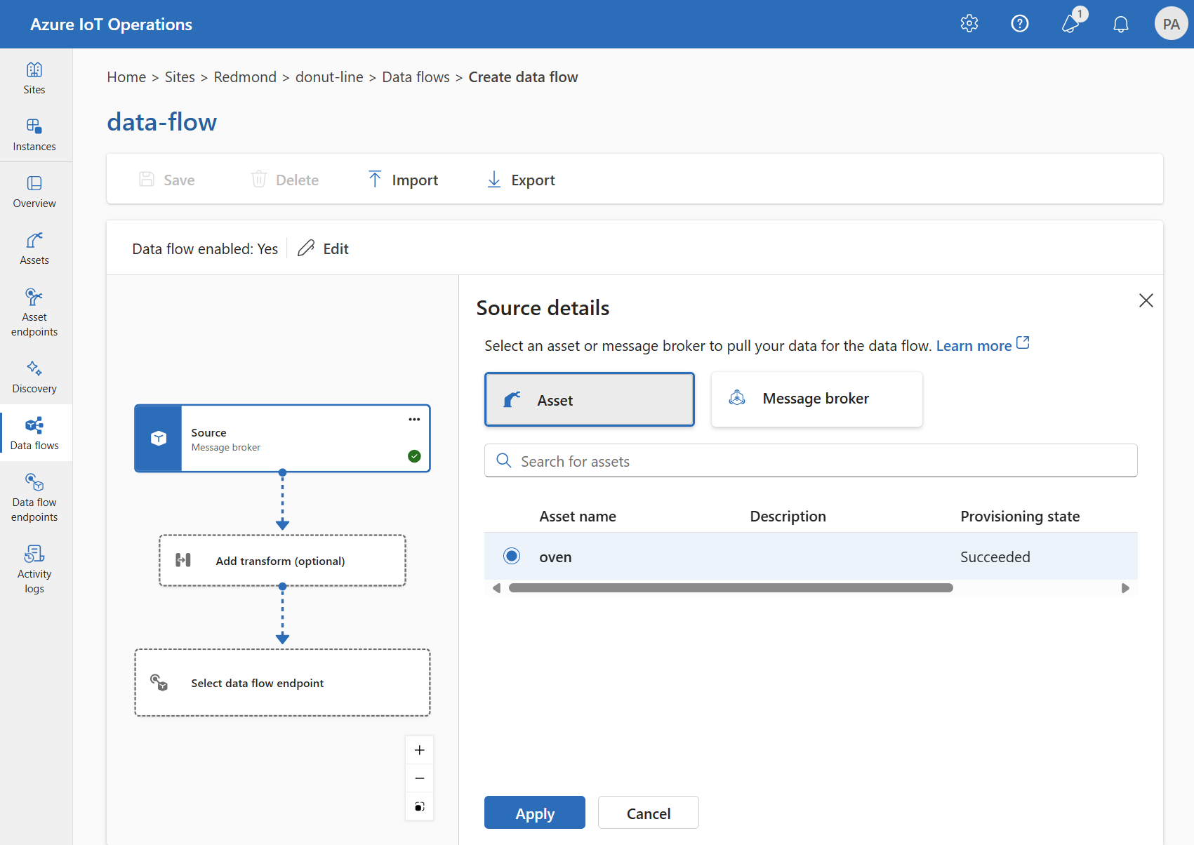 Create A Data Flow Using Azure Iot Operations Azure Iot Operations Microsoft Learn