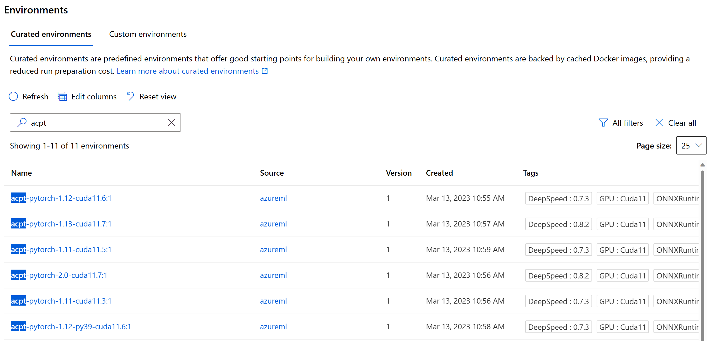 How To Create Azure Container For Pytorch Custom Curated Environment Azure Machine Learning