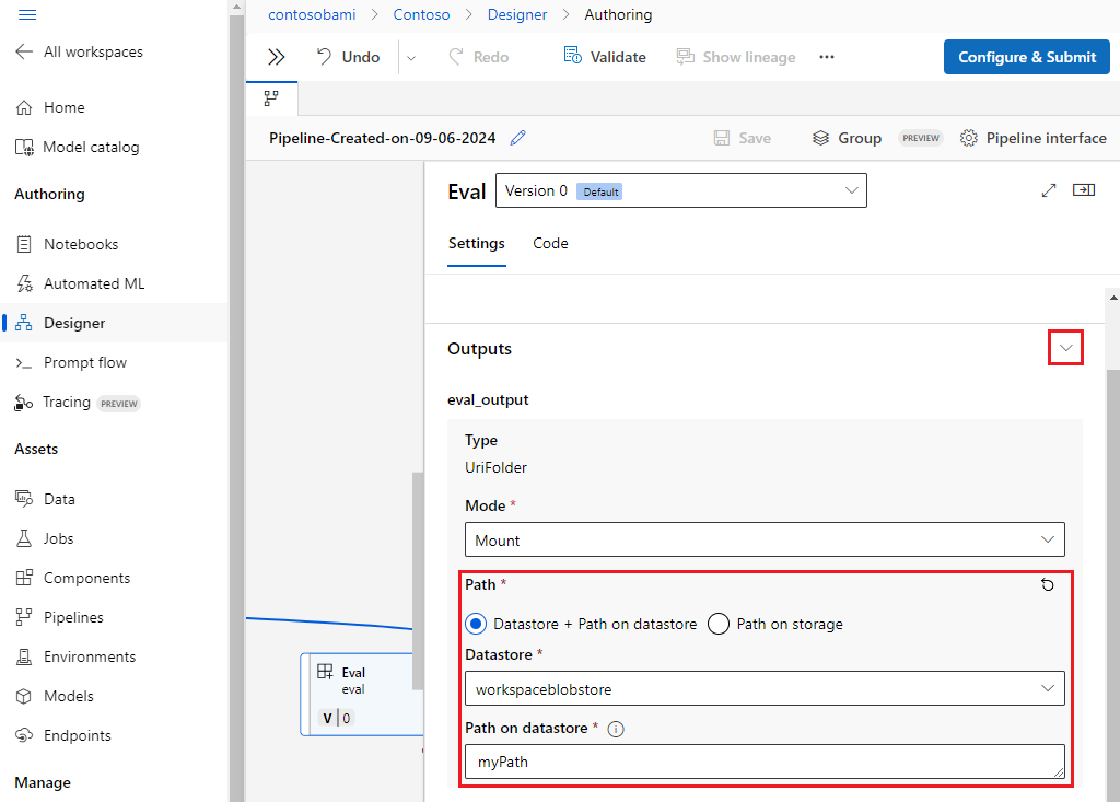 Manage Inputs And Outputs For Components And Pipelines Azure Machine Learning Microsoft Learn