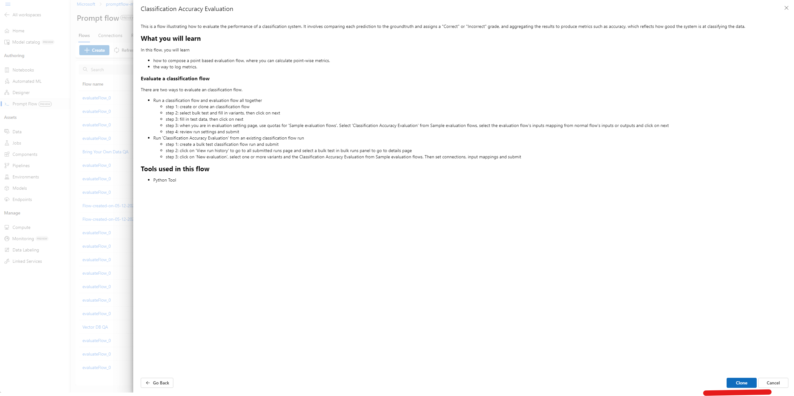 Develop An Evaluation Flow In Prompt Flow Preview Azure Machine Learning Microsoft Learn