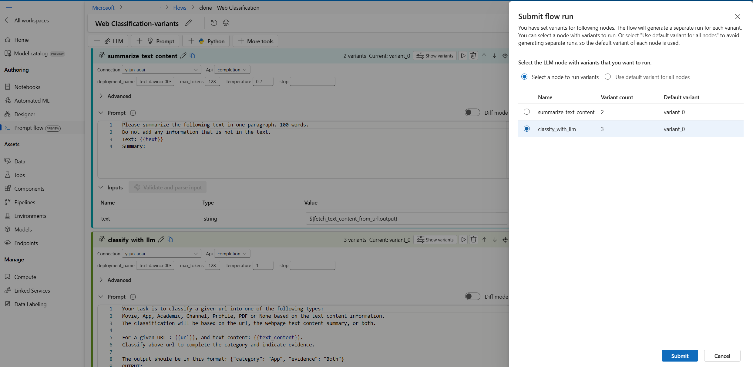 Tune prompts using variants in prompt flow - Azure Machine Learning ... Tune prompts using variants in prompt flow - Azure Machine Learning ...