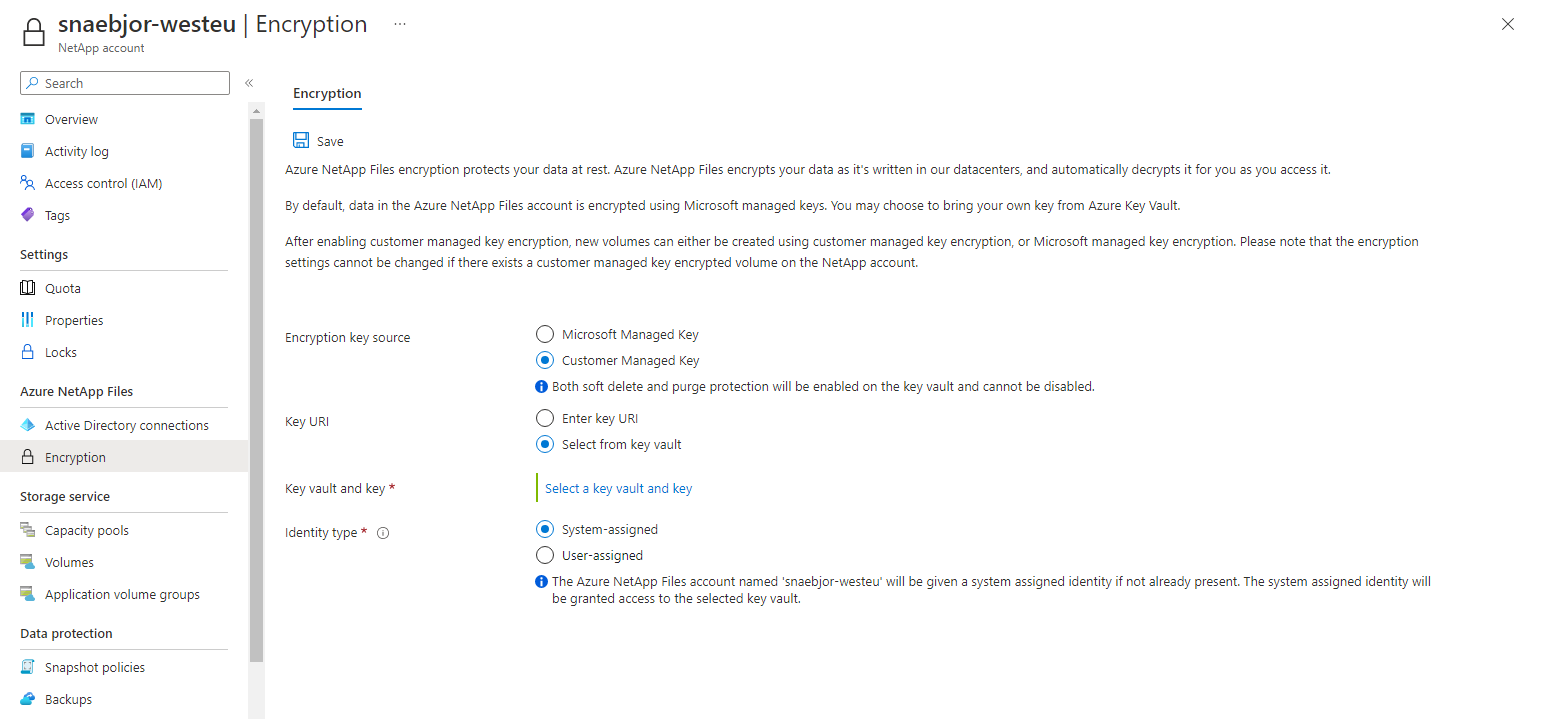 Configure Customer Managed Keys For Azure Netapp Files Volume Encryption Microsoft Learn