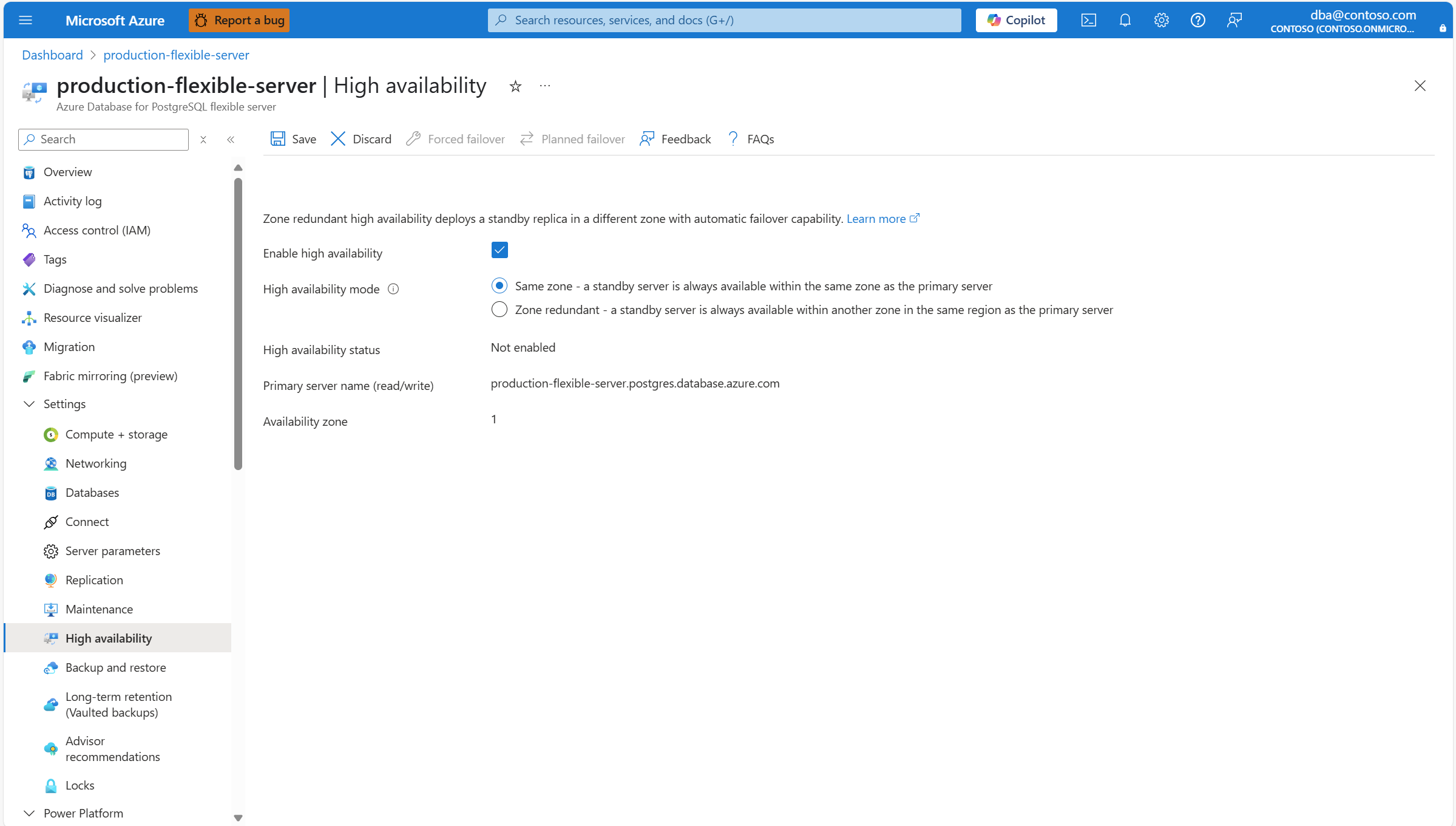Configure High Availability Azure Database For Postgresql Flexible Server Microsoft Learn