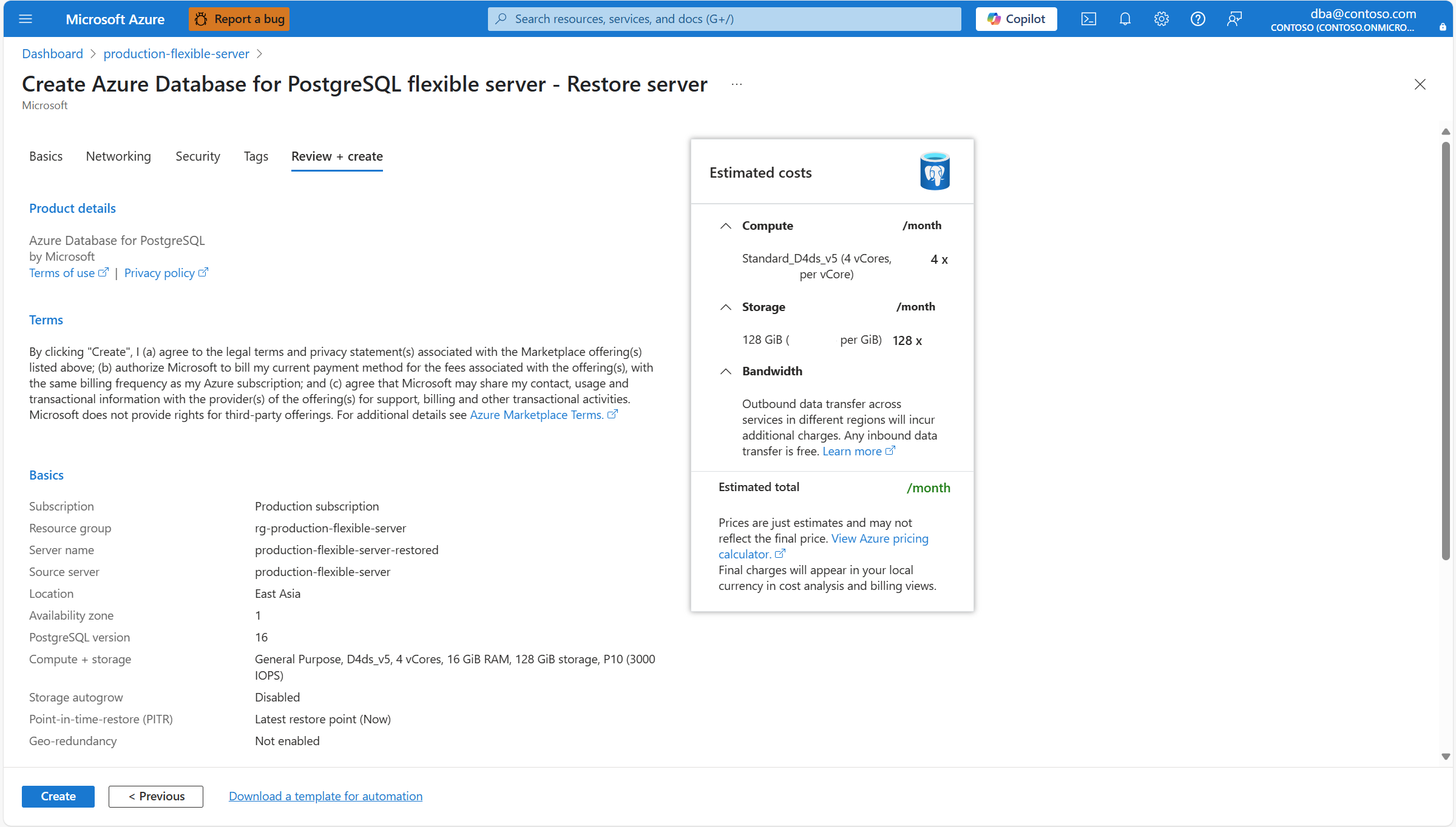Restore To Latest Restore Point Azure Database For Postgresql Flexible Server Microsoft Learn