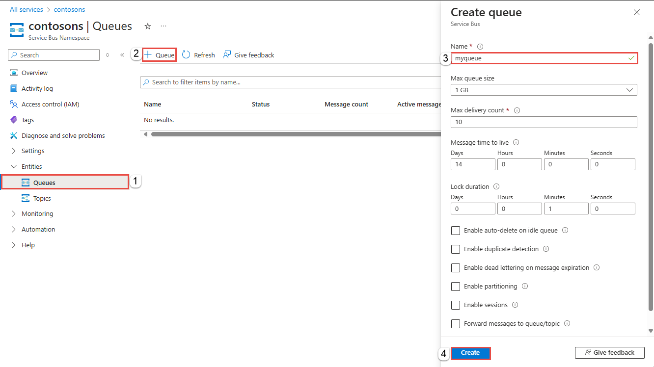 Get Started With Azure Service Bus Queues Python Azure Service Bus Microsoft Learn