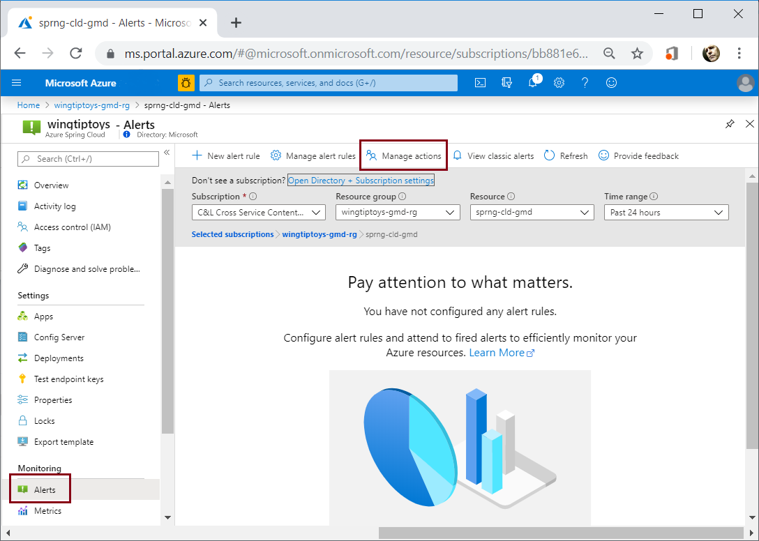 Tutorial Monitor Azure Spring Apps Resources Using Alerts And Action Groups Microsoft Learn