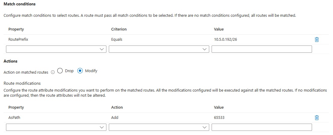 How to configure Route-maps to prepend routes - Azure Virtual WAN ... How to configure Route-maps to prepend routes - Azure Virtual WAN ...