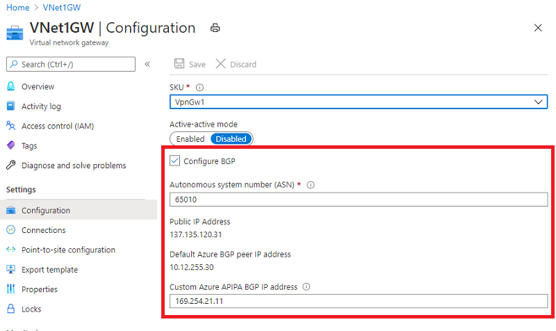 Configure BGP for VPN Gateway: Portal - Azure VPN Gateway | Microsoft Learn Configure BGP for VPN Gateway: Portal - Azure VPN Gateway | Microsoft Learn