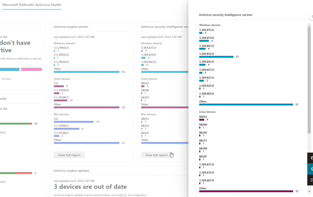 Device health Microsoft Defender Antivirus health report - Microsoft ... Device health Microsoft Defender Antivirus health report - Microsoft ...
