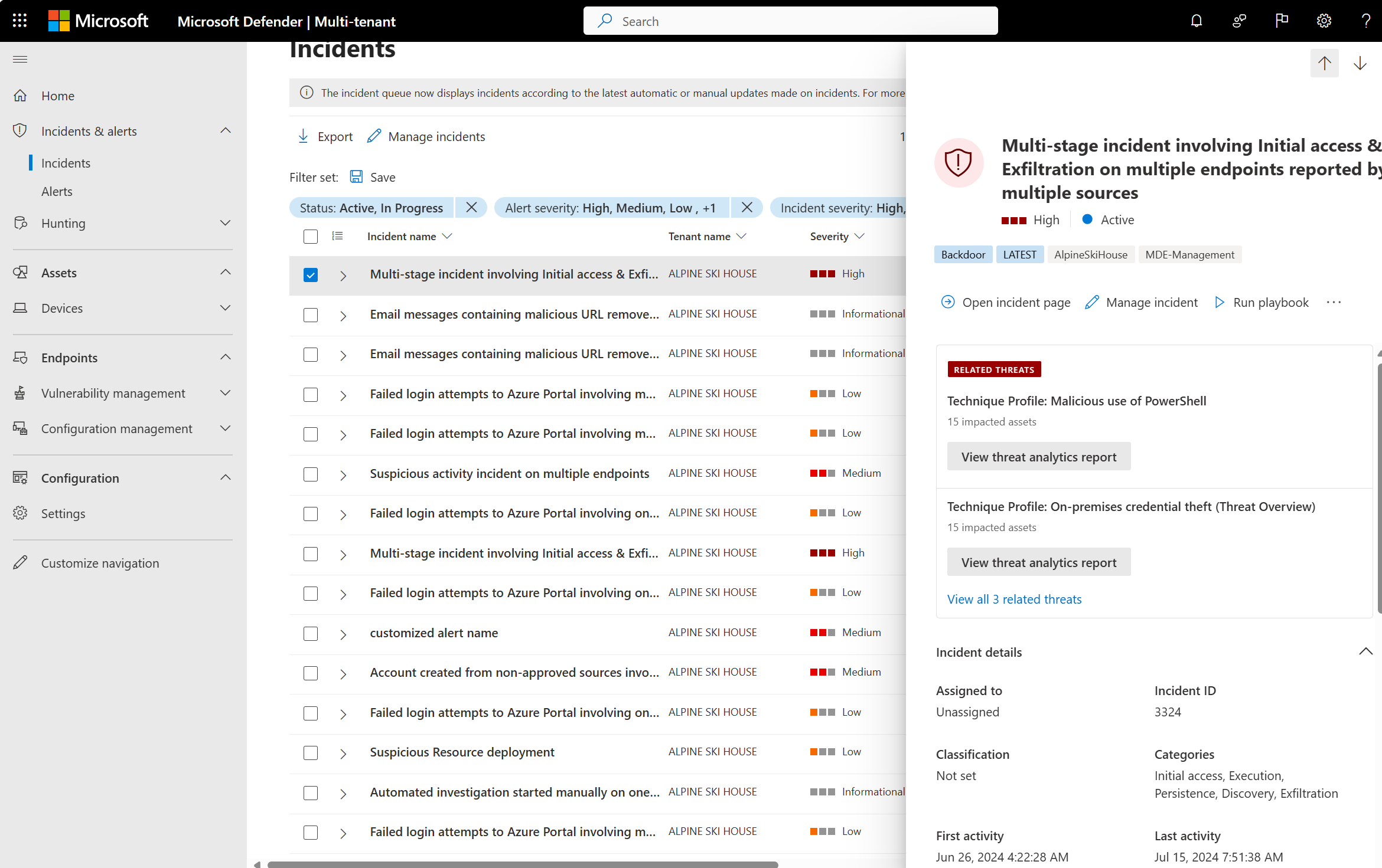 View and manage incidents and alerts in Microsoft Defender multitenant ... View and manage incidents and alerts in Microsoft Defender multitenant ...