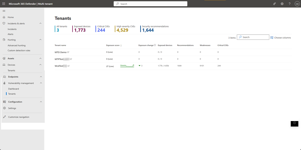 Vulnerability management in multitenant management - Microsoft Defender ... Vulnerability management in multitenant management - Microsoft Defender ...