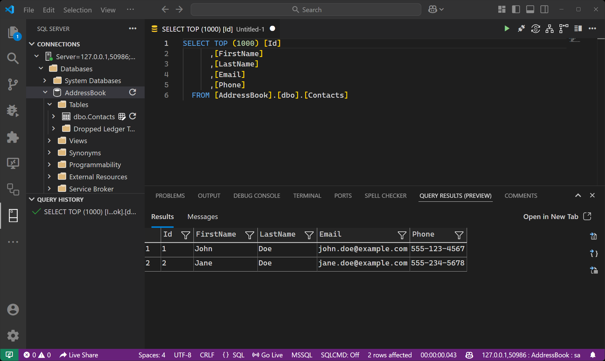 Net Aspire Sql Server Entity Framework Core Integration Net Aspire Microsoft Learn