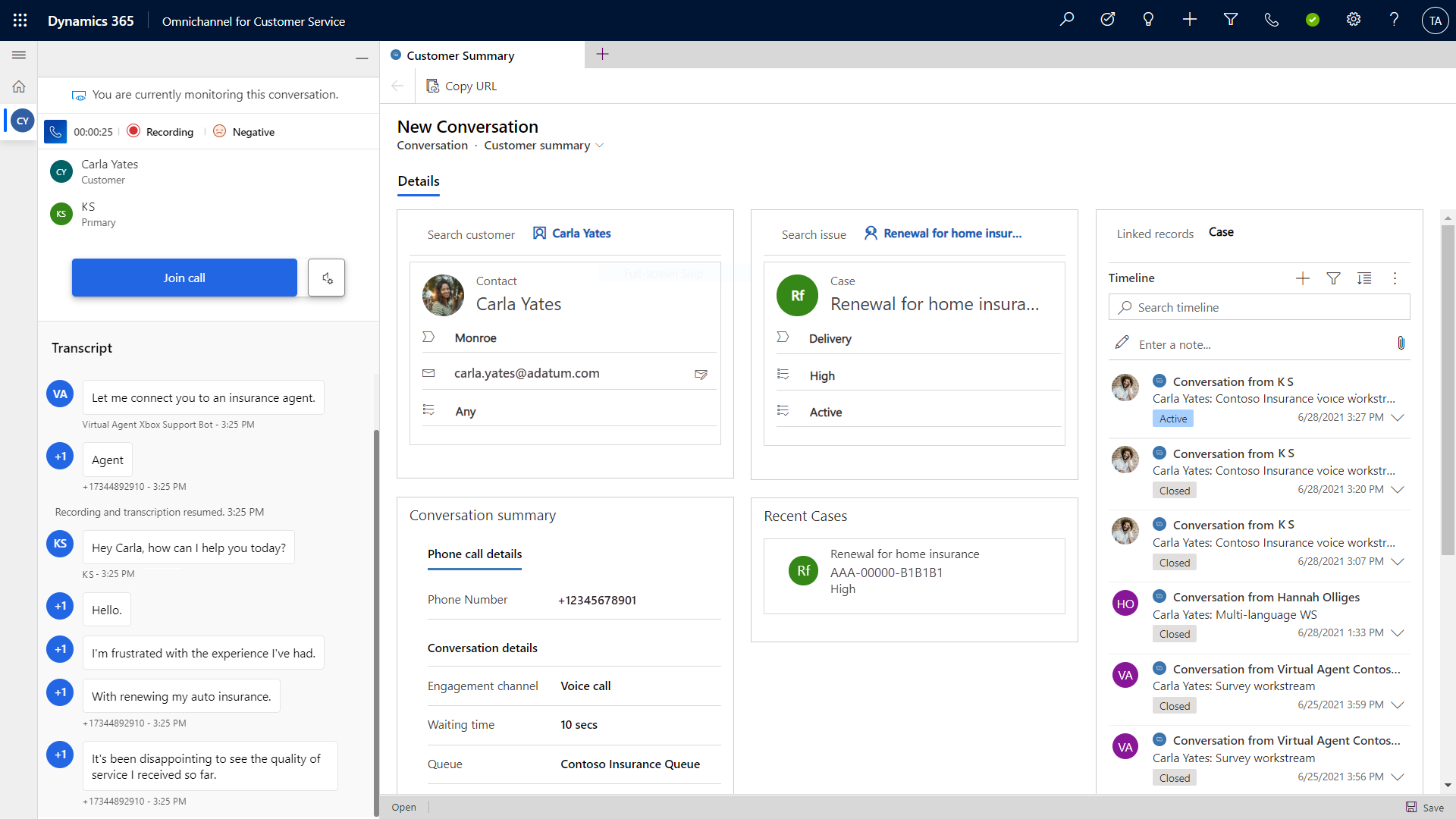 Monitor calls in the voice channel in Omnichannel for Dynamics 365 ... Monitor calls in the voice channel in Omnichannel for Dynamics 365 ...