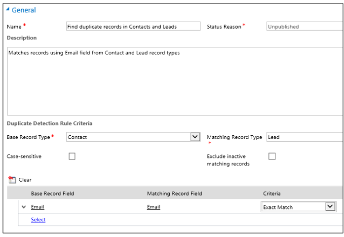 Create Duplicate Detection Rules In Dynamics 365 Customer Engagement On Premises Microsoft Learn