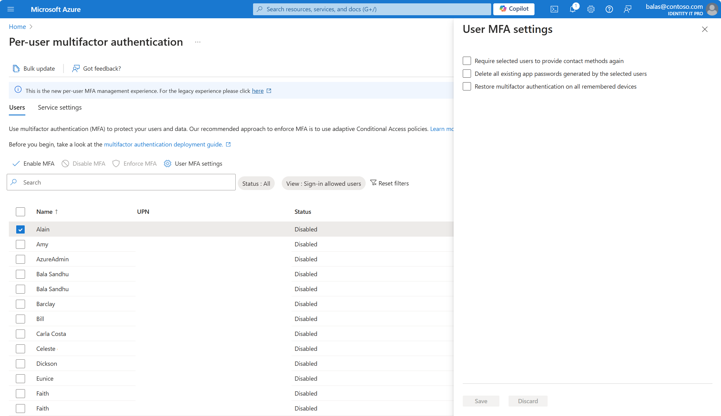 Enable per-user multifactor authentication - Microsoft Entra ID ... Enable per-user multifactor authentication - Microsoft Entra ID ...